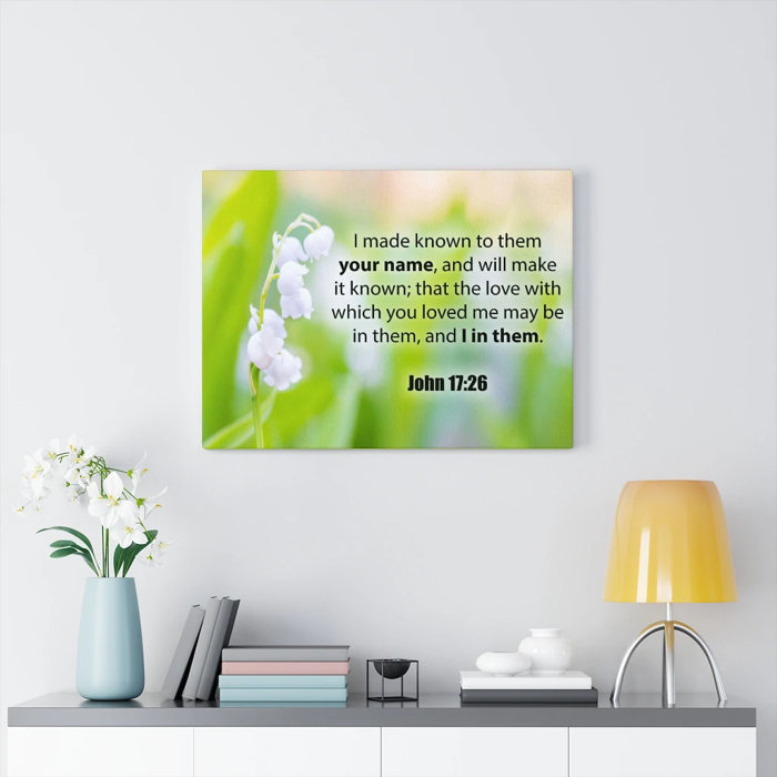 Trinx Your Name John 17:26 Christian Home Decor Scripture Art | Wayfair