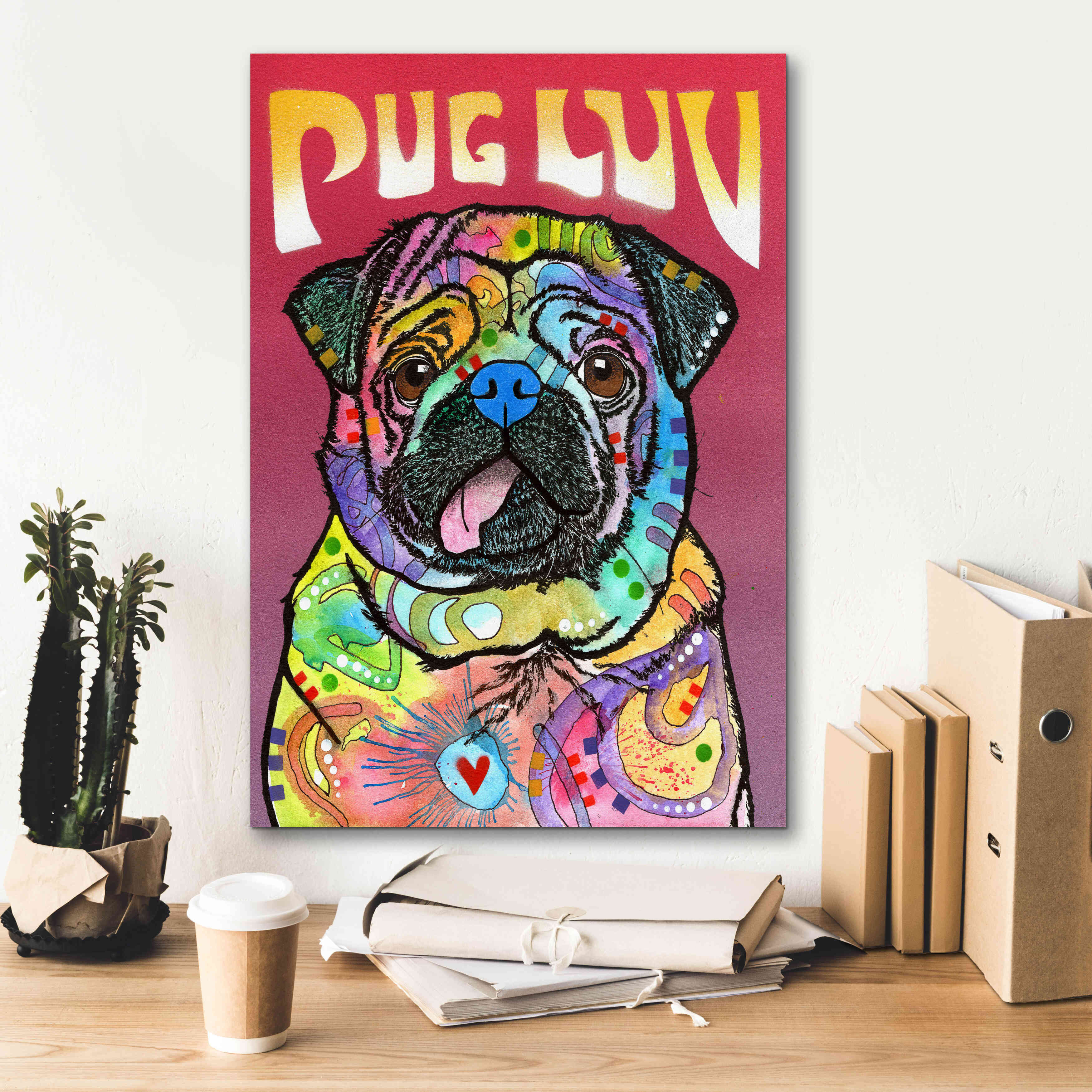 Winston Porter Epic Graffiti 'Pug Luv' By Dean Russo, Giclee Canv " Pug ...