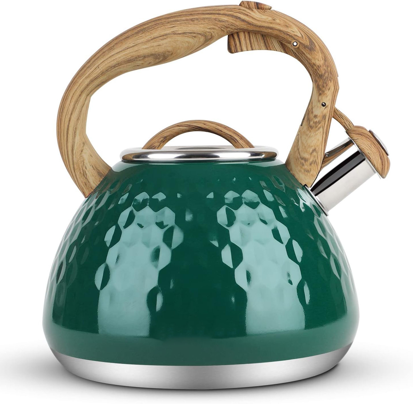 Umedas Toptier Teapot Whistling Kettle with Wood Pattern Handle Loud ...