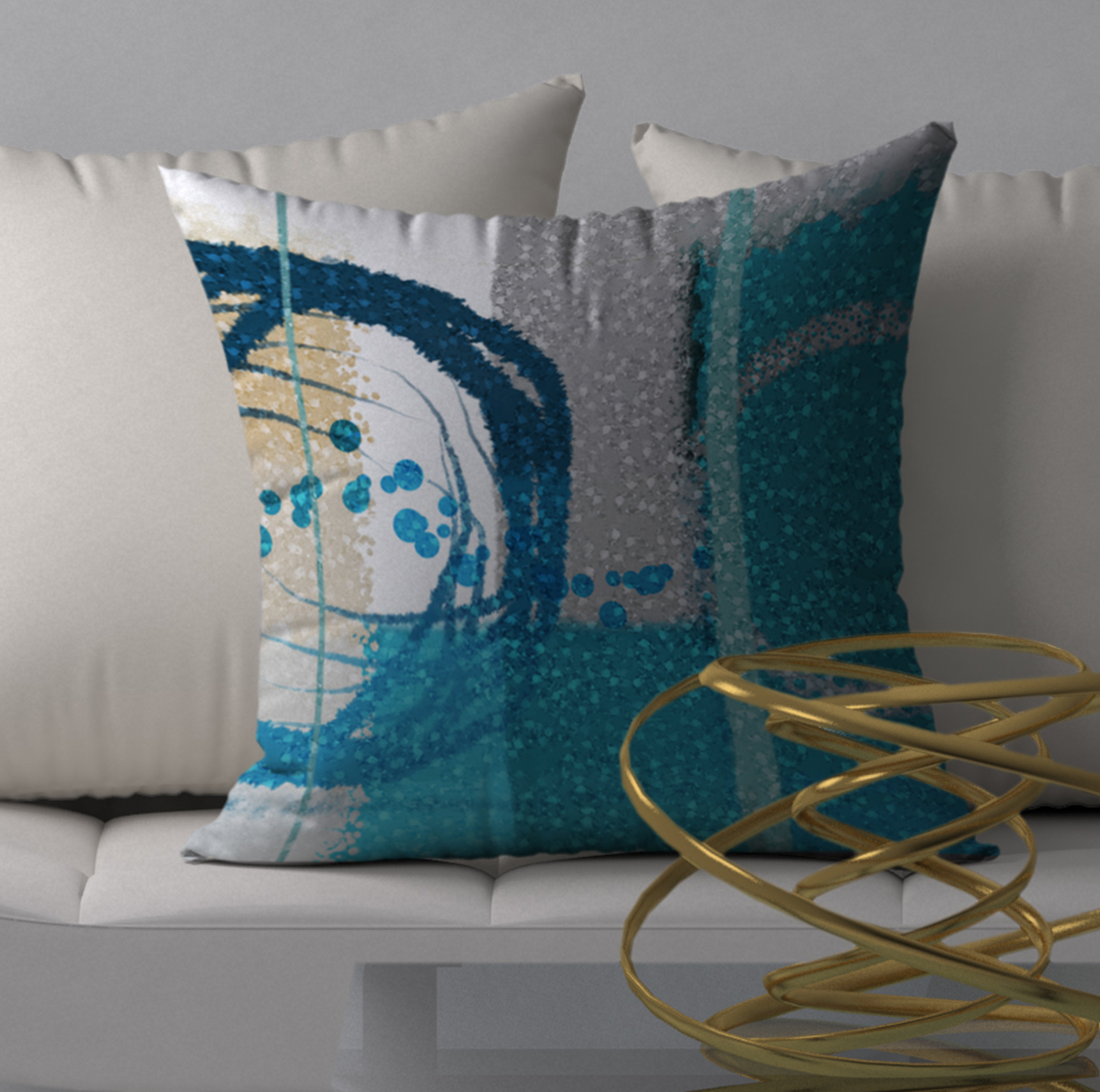 LeRoi Products Abstract Reversible Throw Pillow | Wayfair