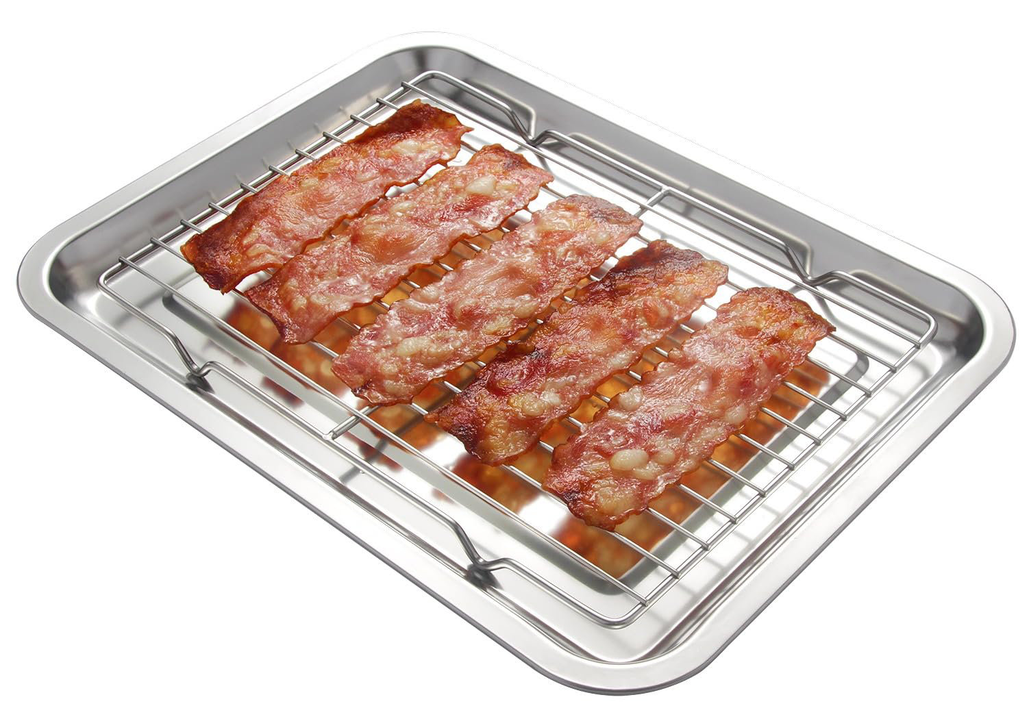 TUHOME FURNITURE LLC Stainless Steel Bacon Pan Set, Stainless Steel ...