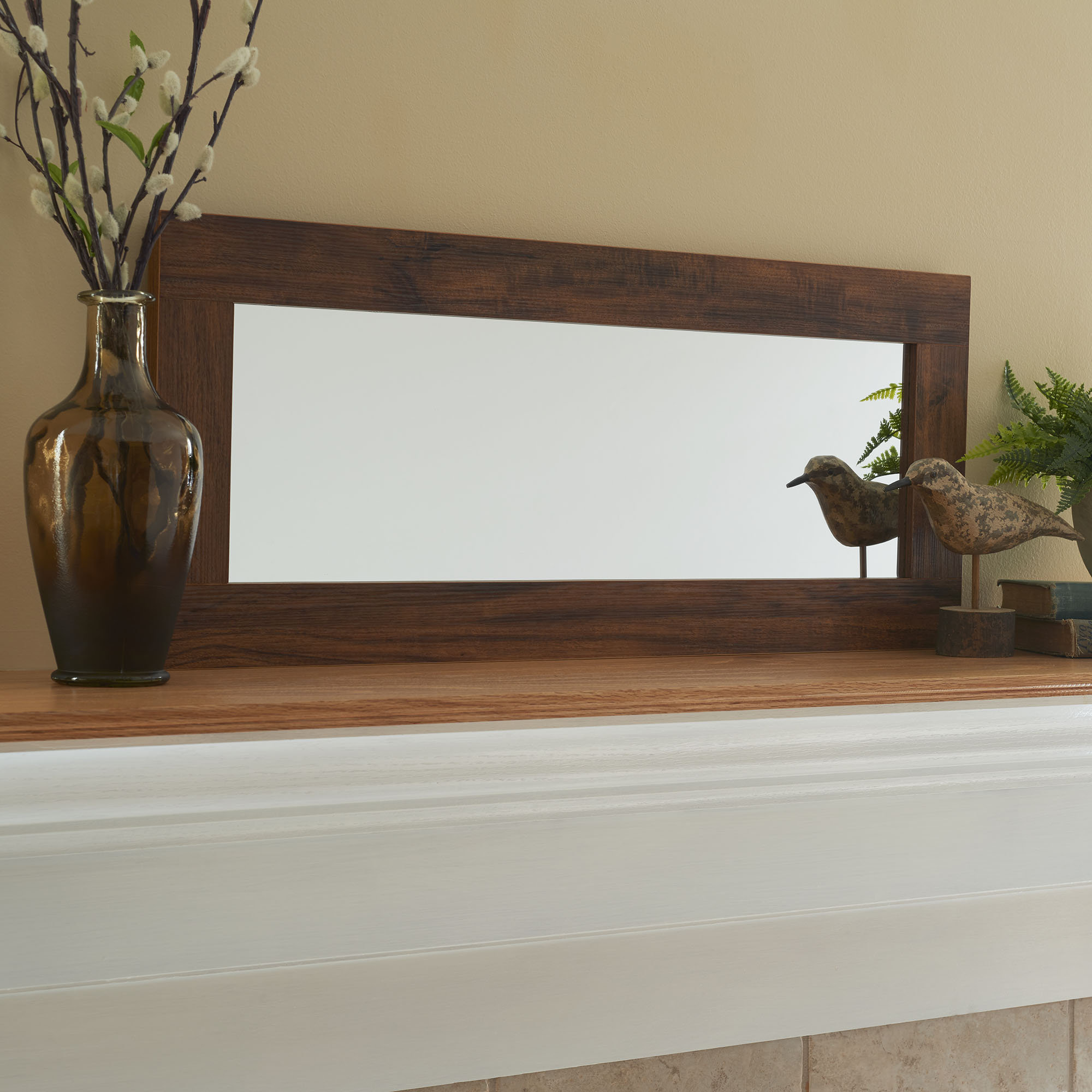 Gracie Oaks Ashwood Rectangular Wood Framed Wall Mirror & Reviews | Wayfair