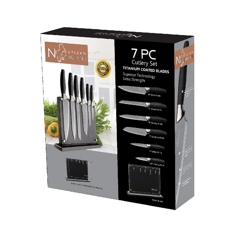 titanium knife block set