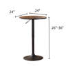 George Oliver Laterrian End Table Belham Black Round Top Adjustable ...