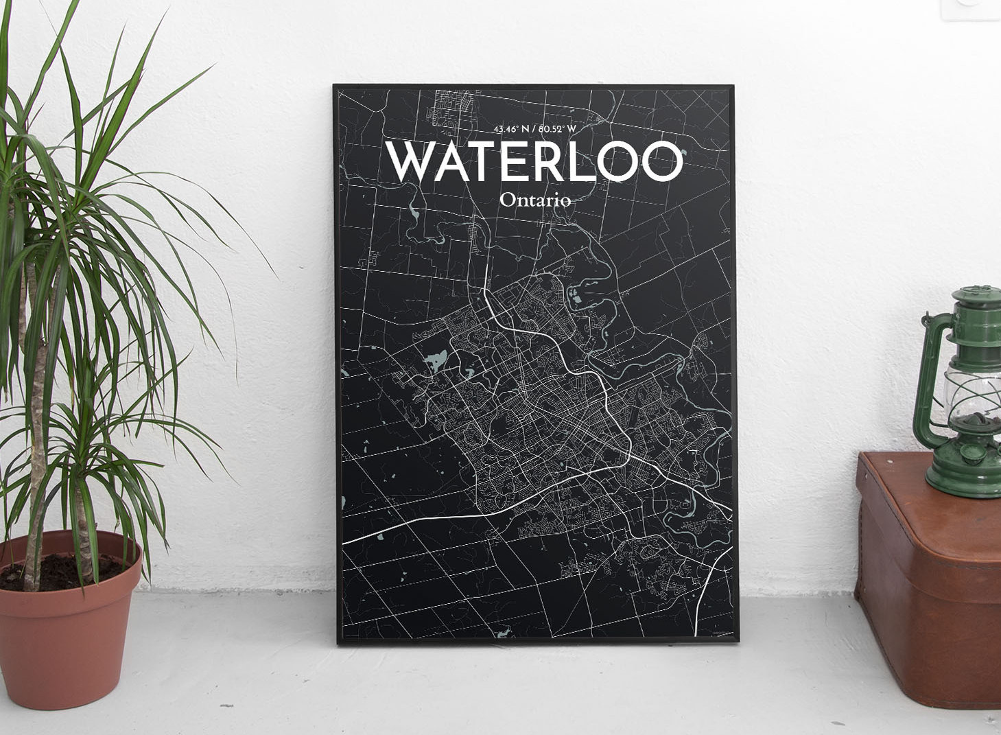 OurPoster.com 'Waterloo City Map' Graphic Art Print - Wayfair Canada