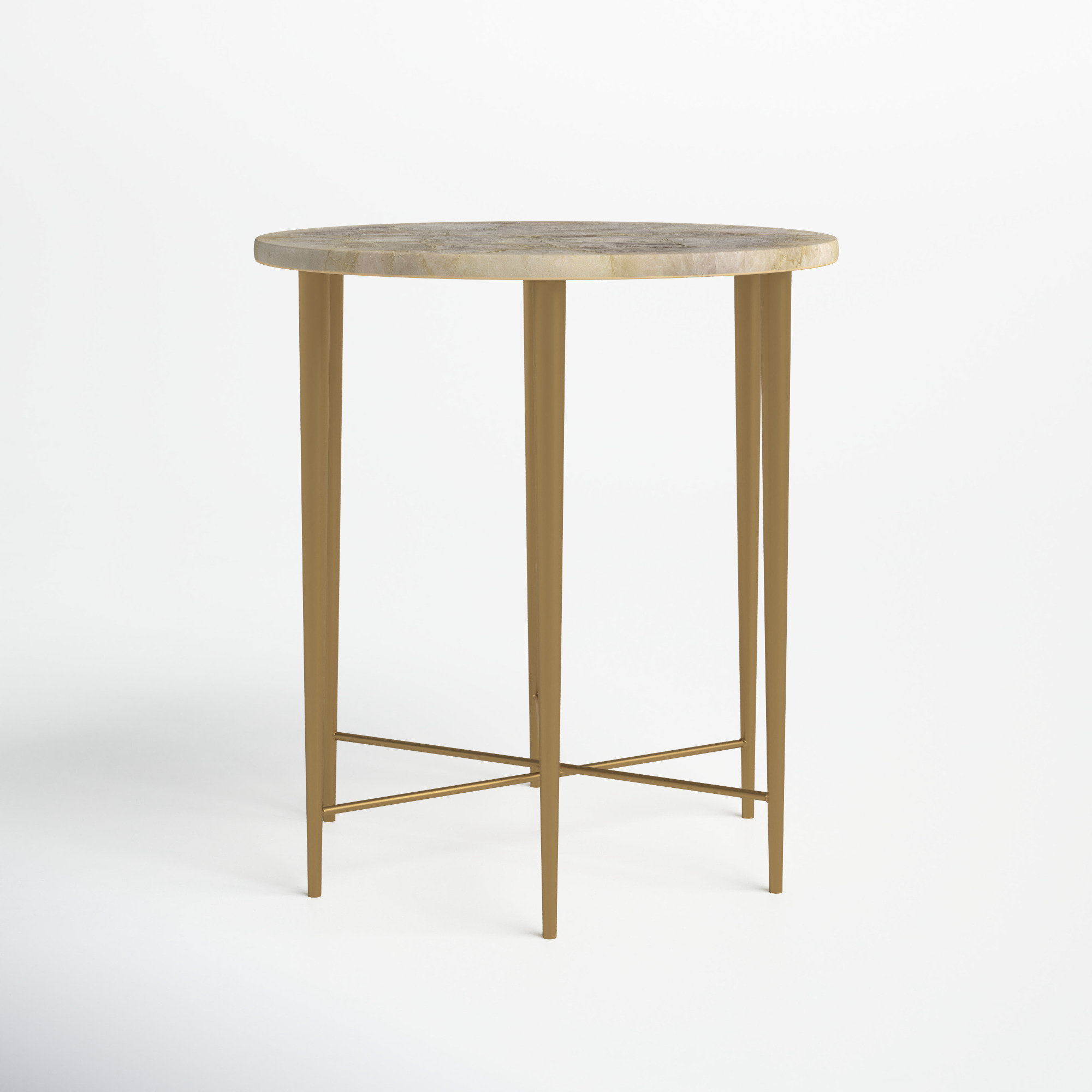 Joss & Main Tira Stone Cross Legs End Table & Reviews | Wayfair