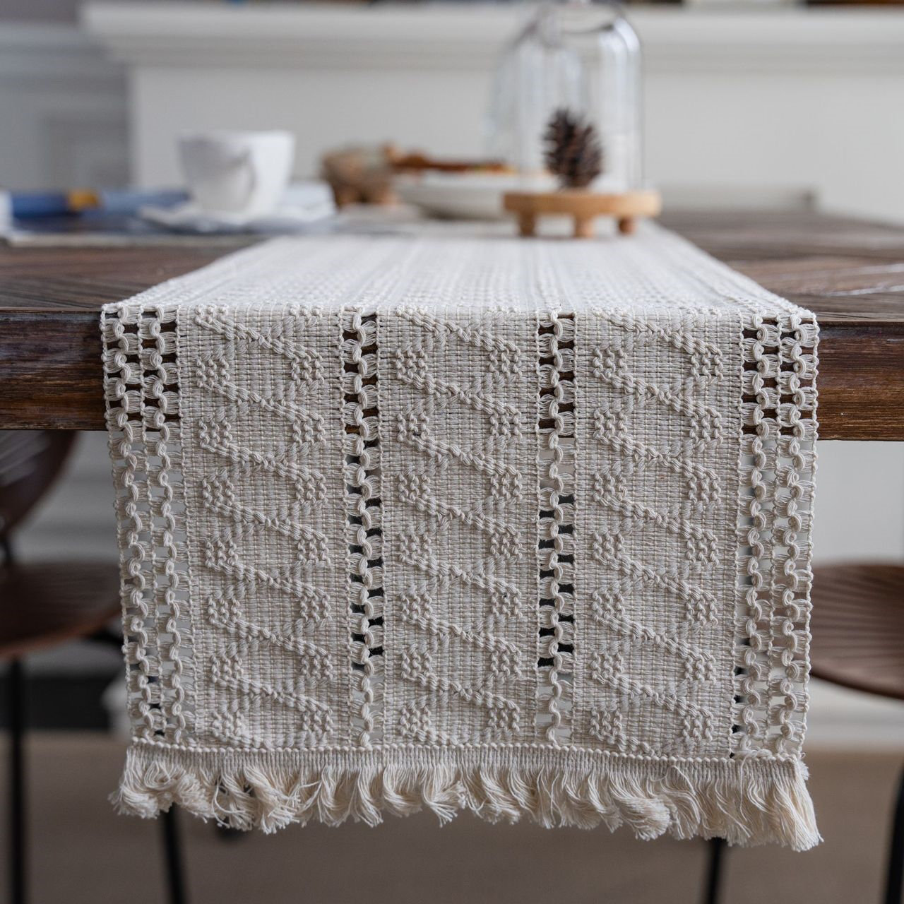 Dakota Fields Table Runner With Hand Cotton Table Runner Rustic ...