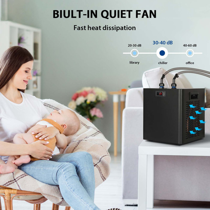 Tucker Murphy Pet™ 42/79 Gal Aquarium Chiller, 1/10&1/3 HP Fish Tank ...