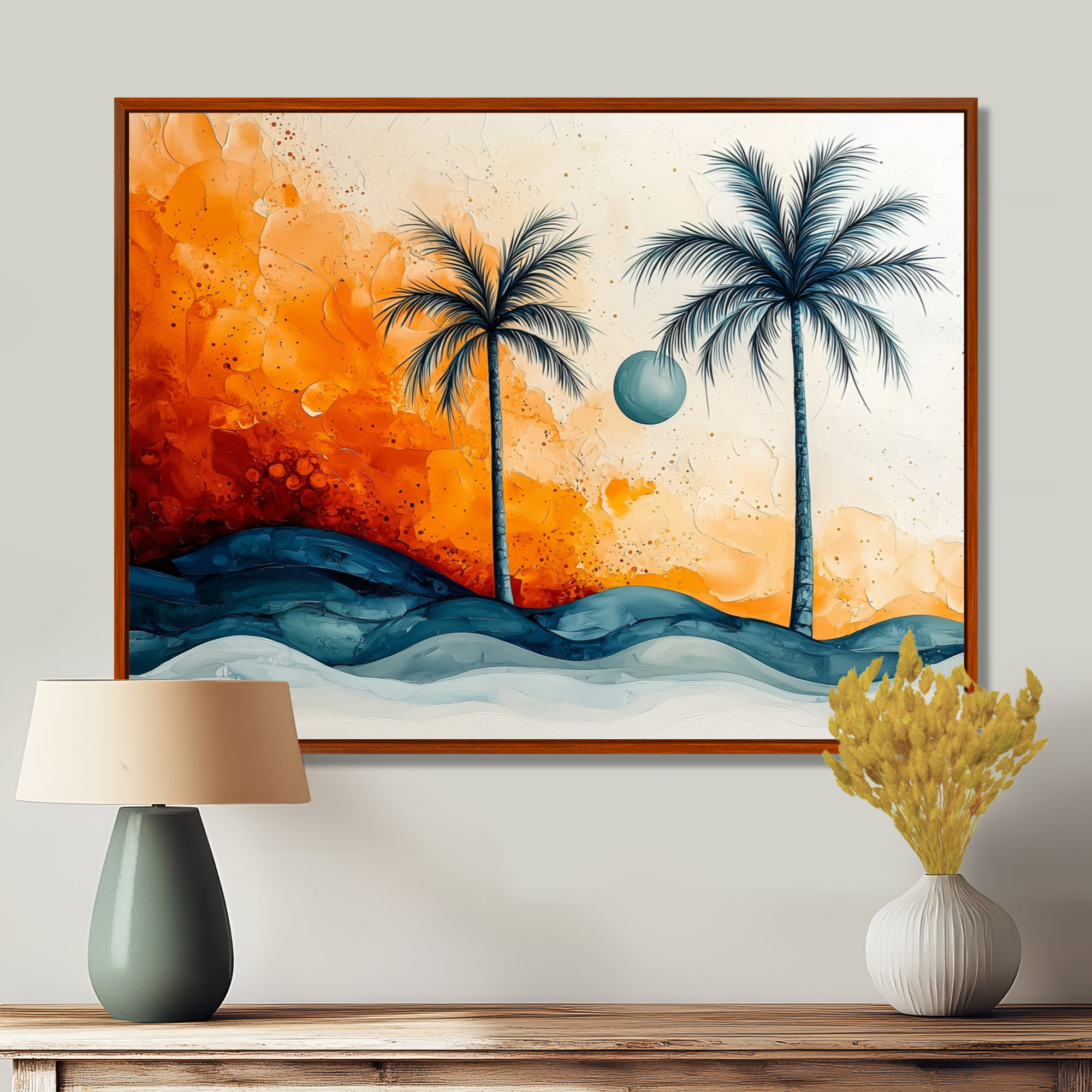Bay Isle Home™ Conjetta Desert Blossom Of Sunrise Colors Plam Trees I ...