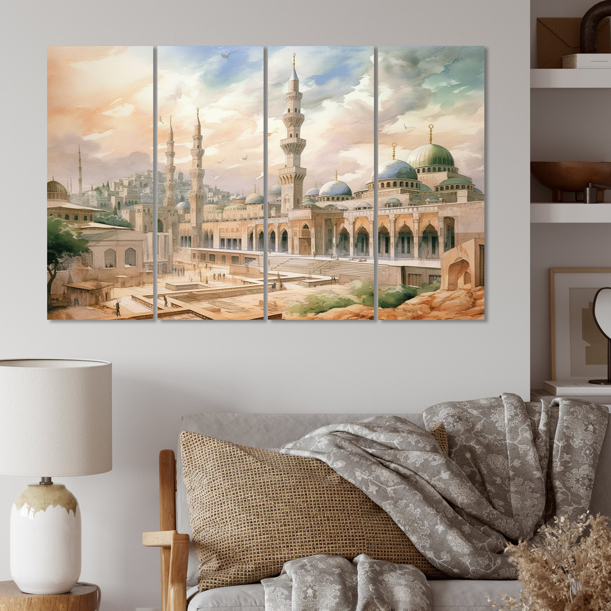 Design Art The Prophets Mosque Religious II - Islamism Canvas Art Print ...