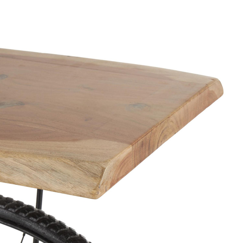 Trent Austin Design® Metal Replica Bike Bar With Live Edge Brown Wood ...