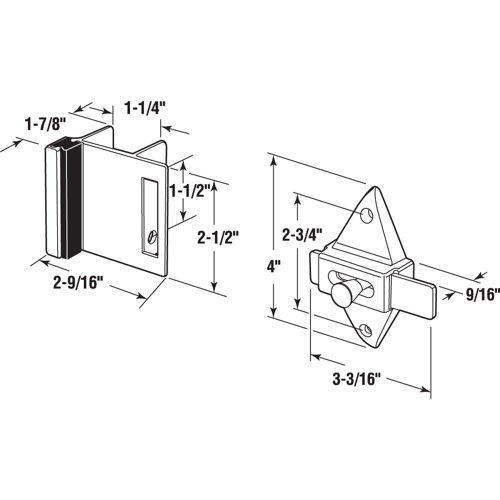 Prime-Line Inswinging Door Latch Set | Wayfair
