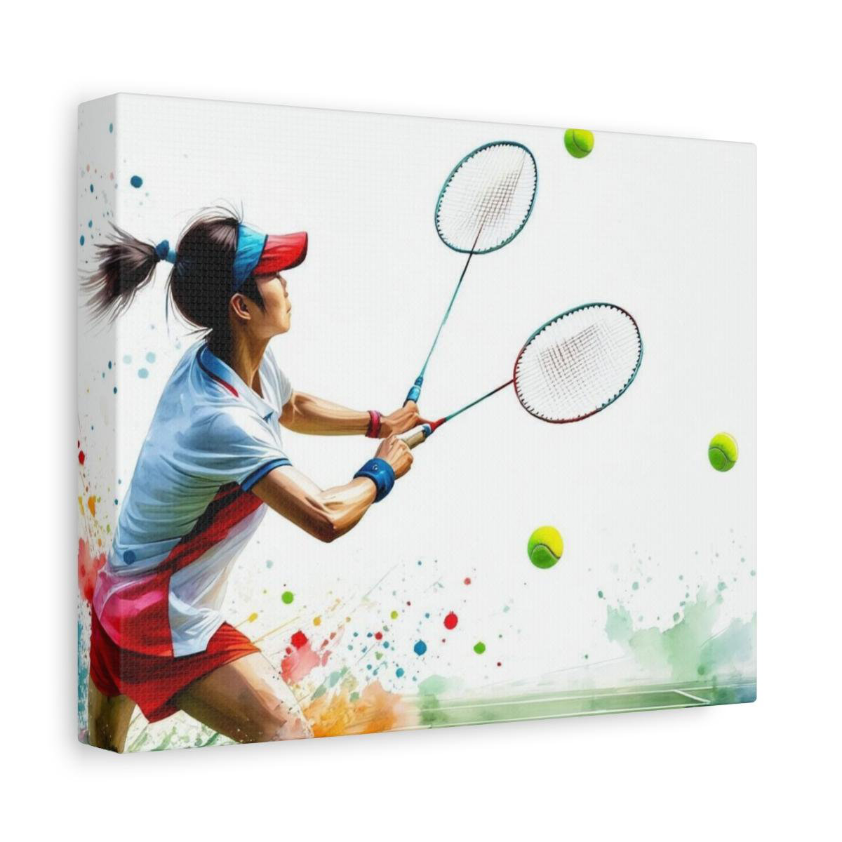 Lark Manor™ Badminton Shuttle Flight, Watercolor, Canvas Art Print ...