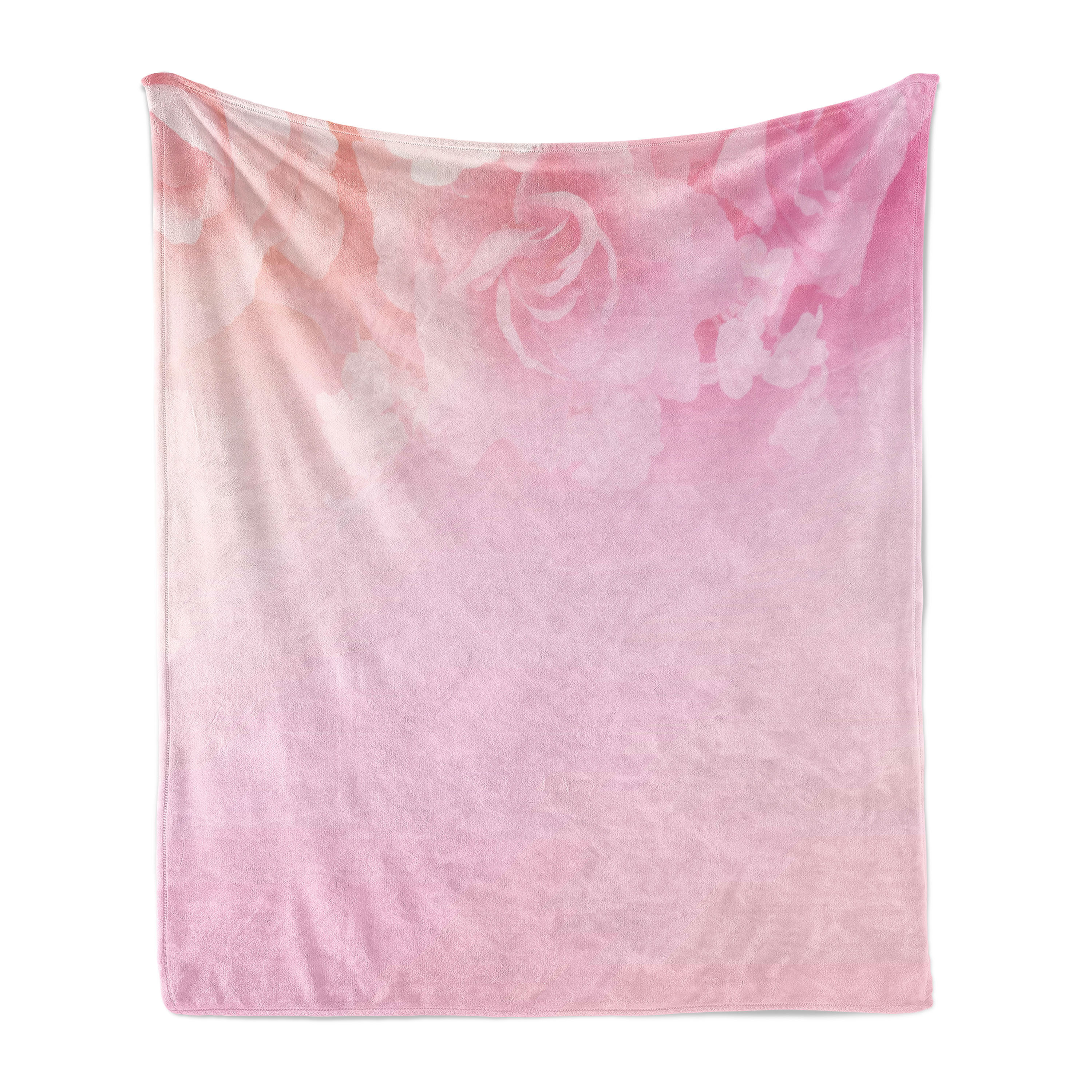 Ambesonne Pale Pink Fleece Throw Blanket Roses Bridal Art Coral | Wayfair