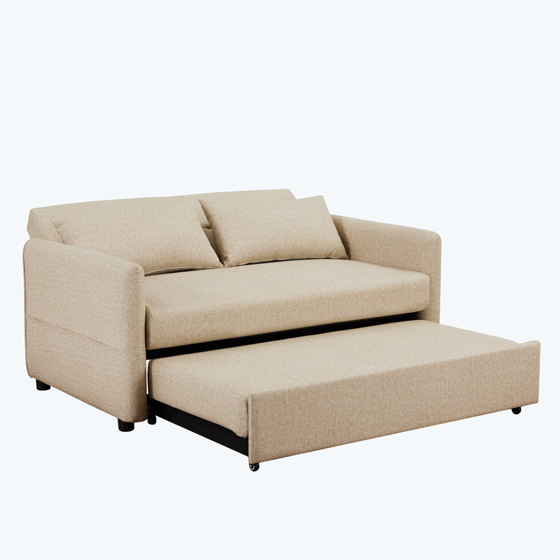 Latitude Run® Kuwan 57.1" Vegan Leather Sleeper Sofa | Wayfair