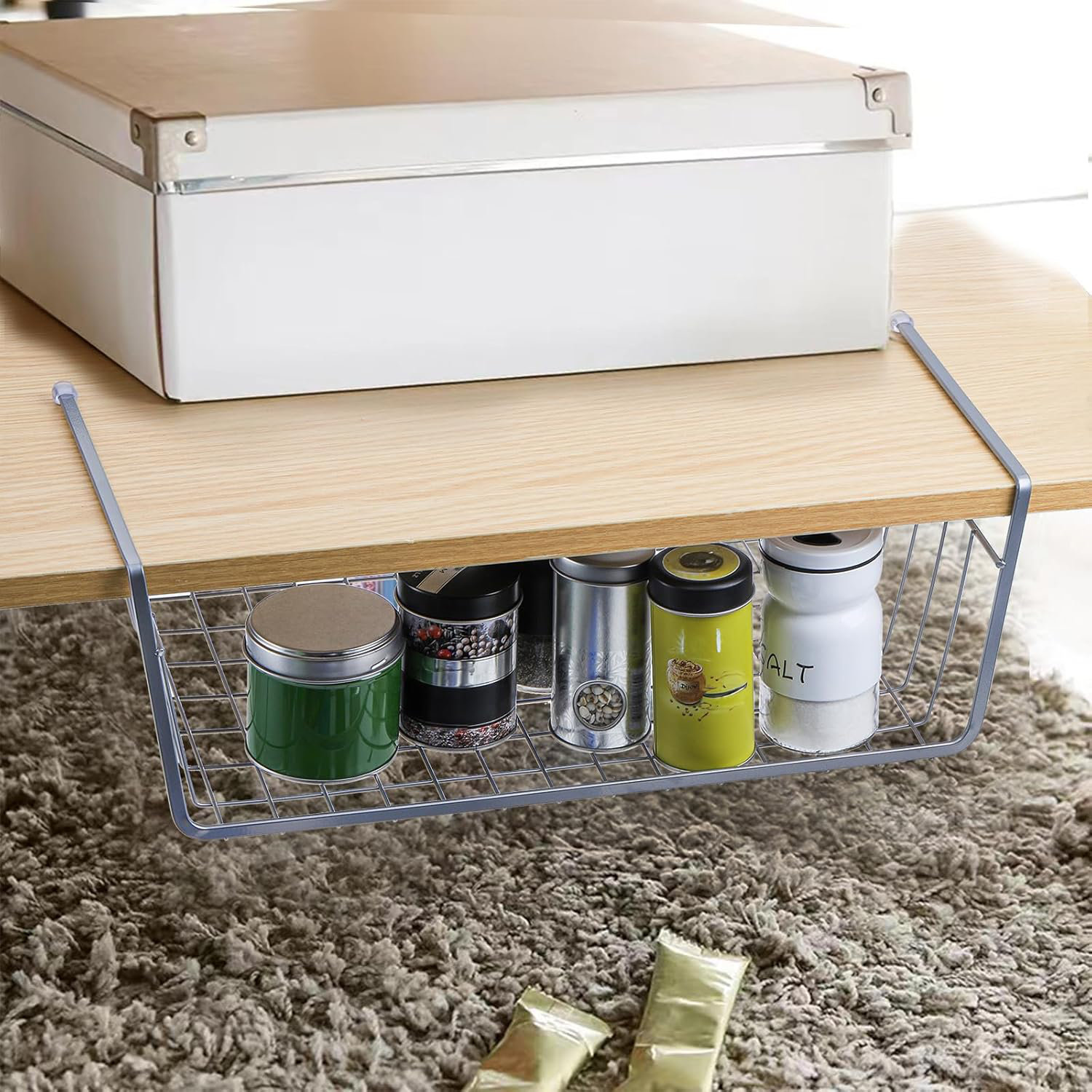 Mint Pantry® 3 Pack Under Shelf Baskets, 15 X 10 X 5.5 Inch Slide In ...