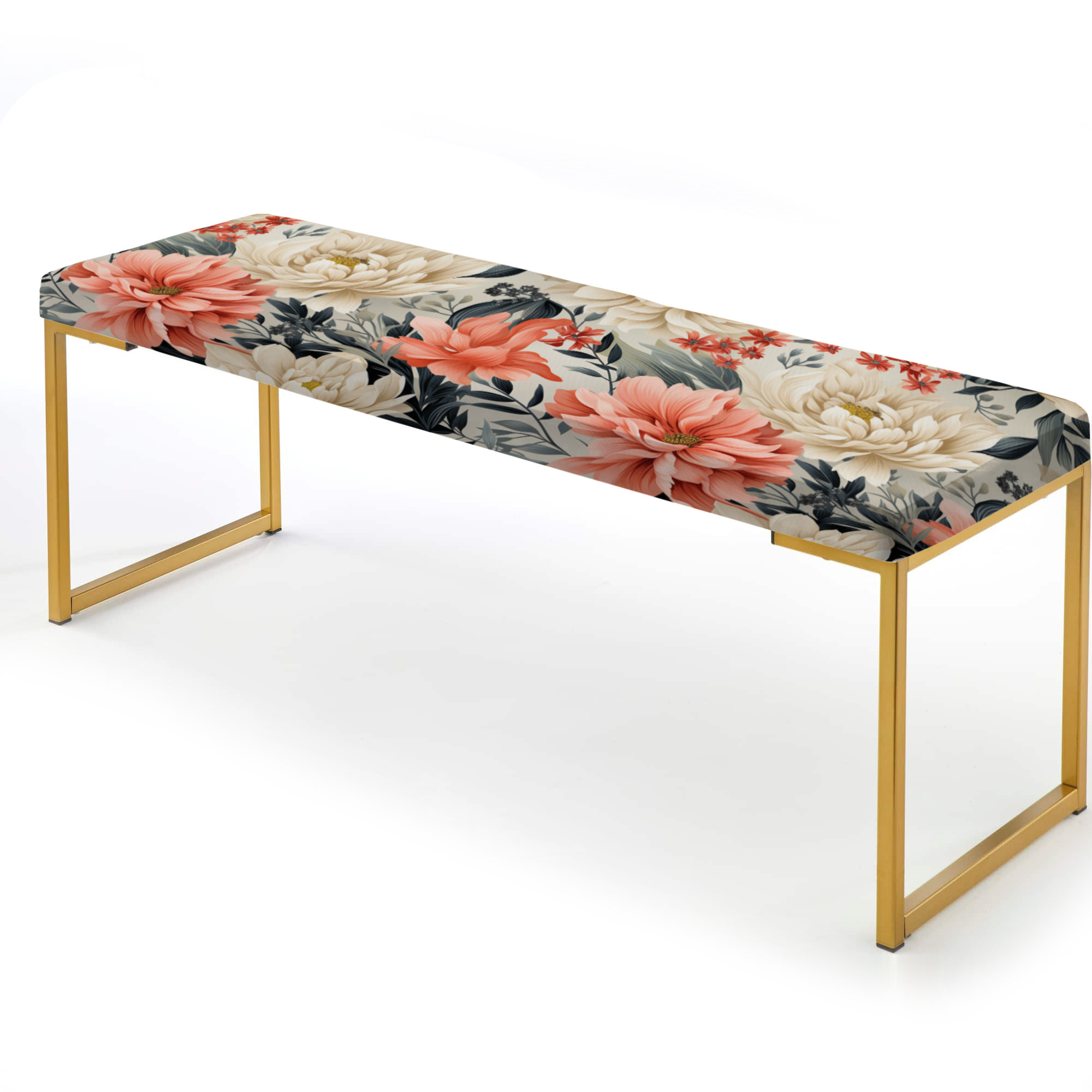 Design Art Floral Botanical Marvel Delight - Floral Upholstered Gold ...