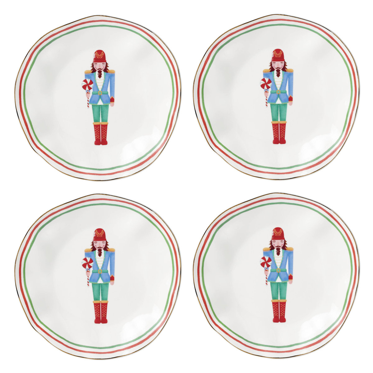Lenox NUTCRACKERS Nutcracker Dinnerware Accent Plates, Set Of 4 | Wayfair
