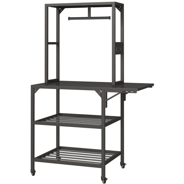 NVAMAA Mobile 3D Printer Stand With Wheels, Heavy-Duty 2-Tier Filament ...