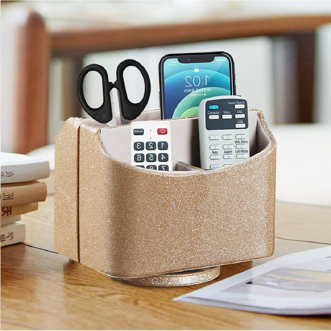 Mercer41 Controller Storage Box, Rotating TV Guide/Mail/Media Desktop ...