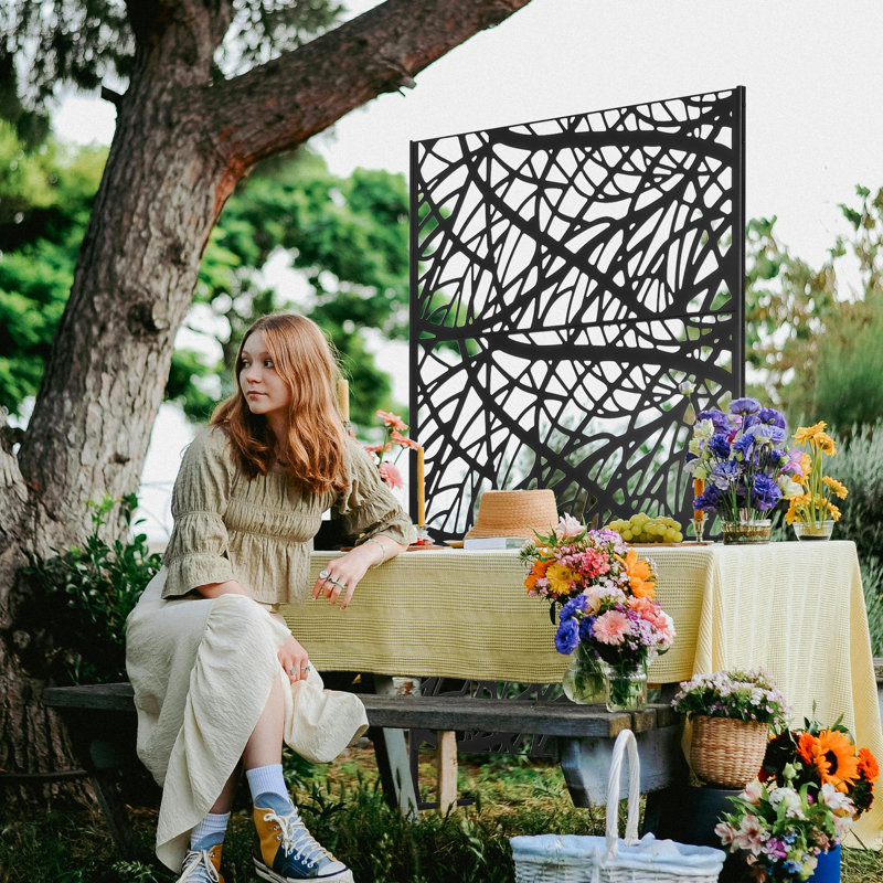 Red Barrel Studio® Wesley 78"T Metal Trellis Privacy Screen | Wayfair