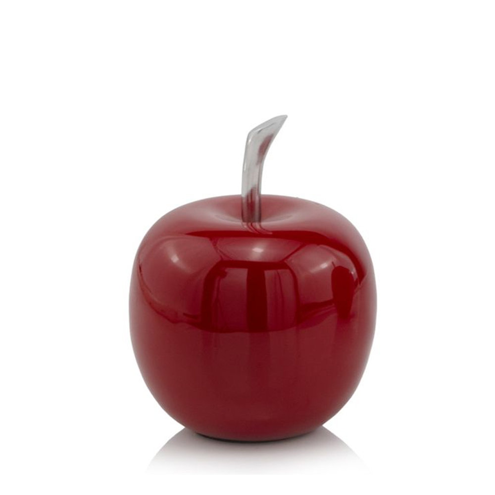 Ebern Designs Annebelle Aluminum Decorative Apple Tabletop Sculpture ...