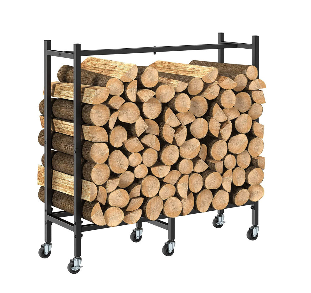 Arlmont & Co. Kirke 32.4'' W Metal Log Rack | Wayfair