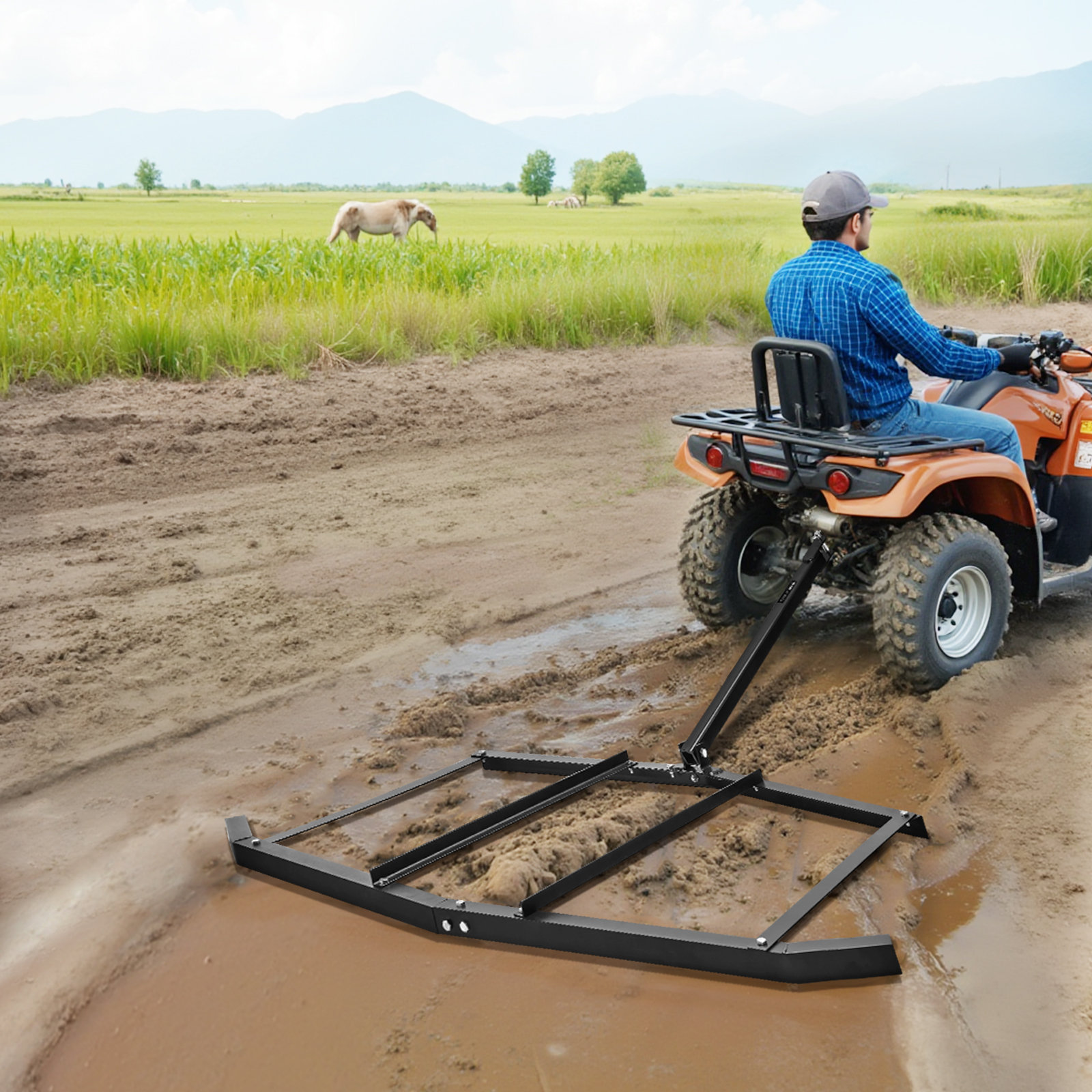 Stellweilan Tessberg Drag Harrow 72" Width Tow Behind Drag Harrow Steel ...