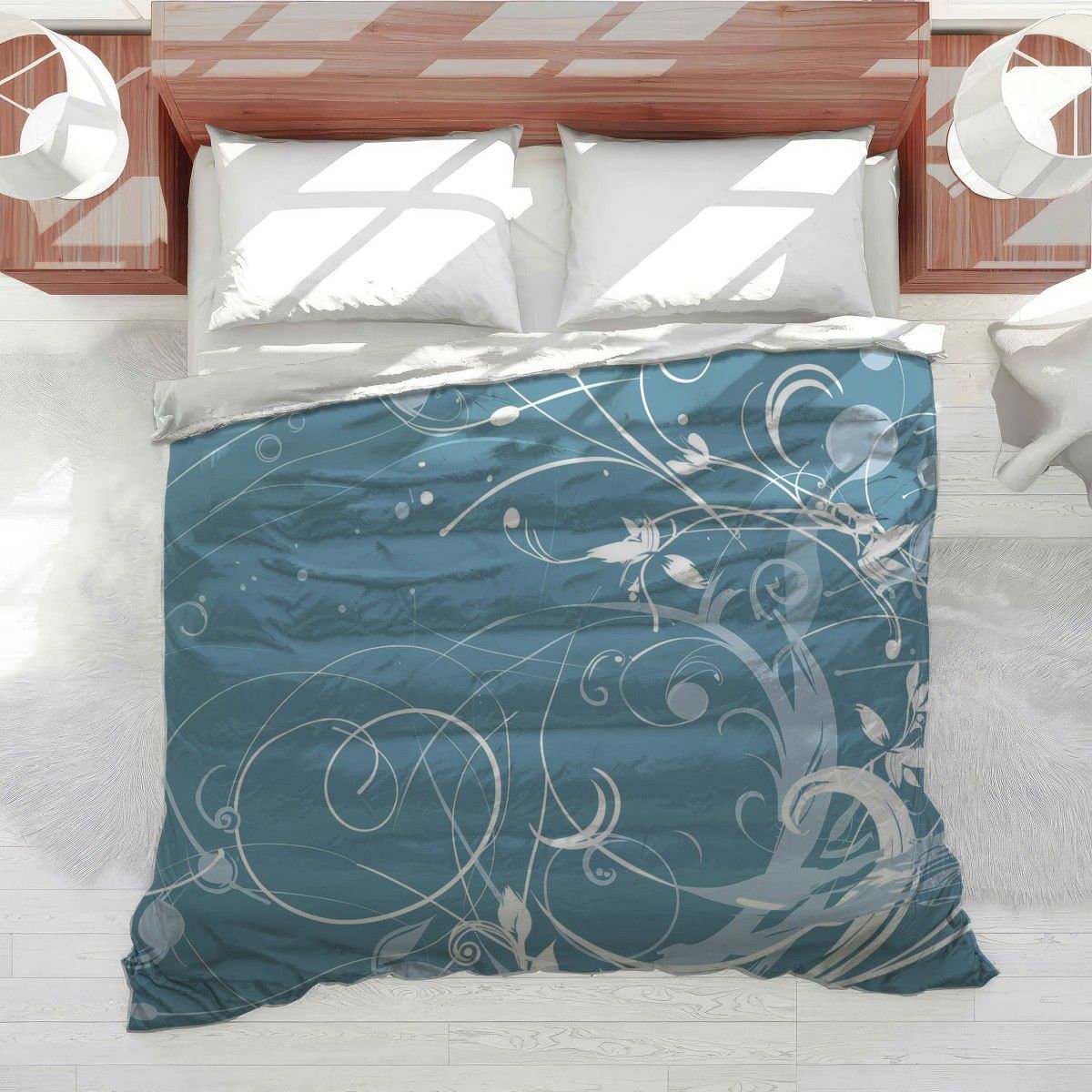 VisionDecor Curved Lines Bedding Cool Pattern Duvet Cover Sweeping ...