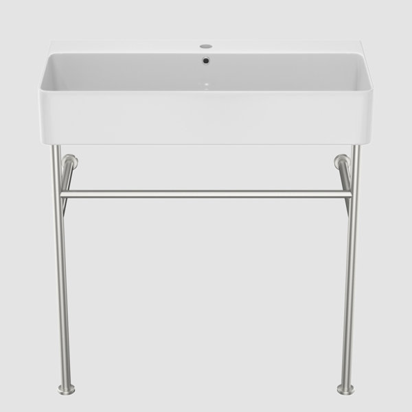 Go Peak Track 17'' Ceramic Rectangular Bathroom Sink with Overflow ...