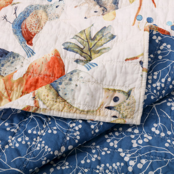 Barefoot Bungalow Willow Reversible Quilted Throw & Reviews | Wayfair