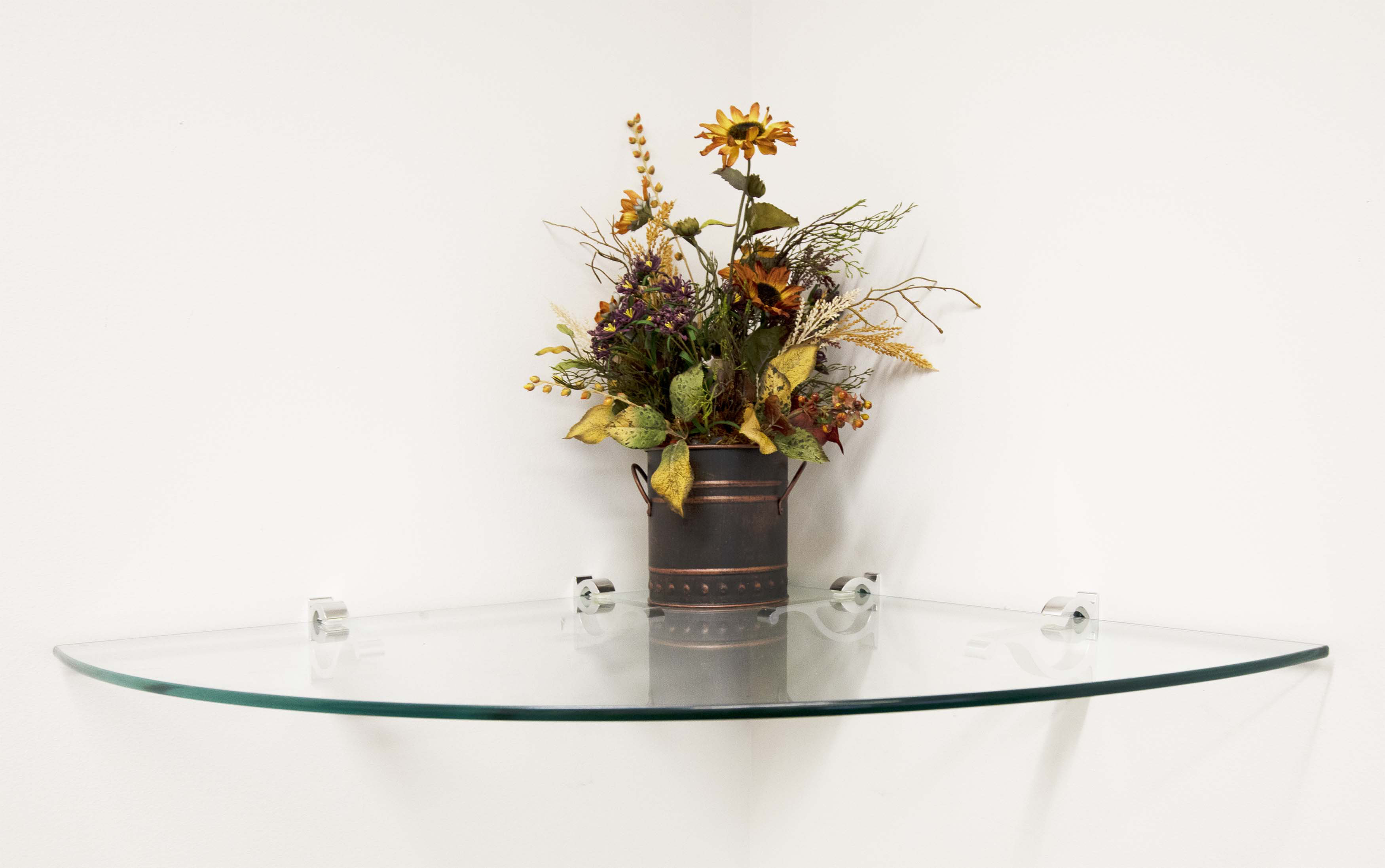 Red Barrel Studio® Glass Corner Shelf | Wayfair