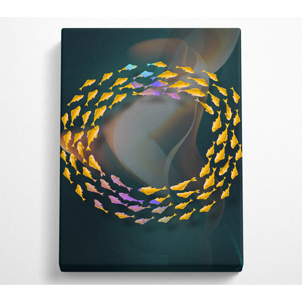 ClassicLiving Circle Of Fish - No Frame Art Prints on Canvas | Wayfair ...