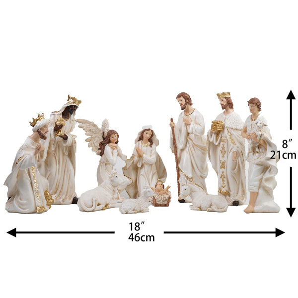 The Holiday Aisle® Nativity Set Christmas Indoor Scene Statue Figurines ...