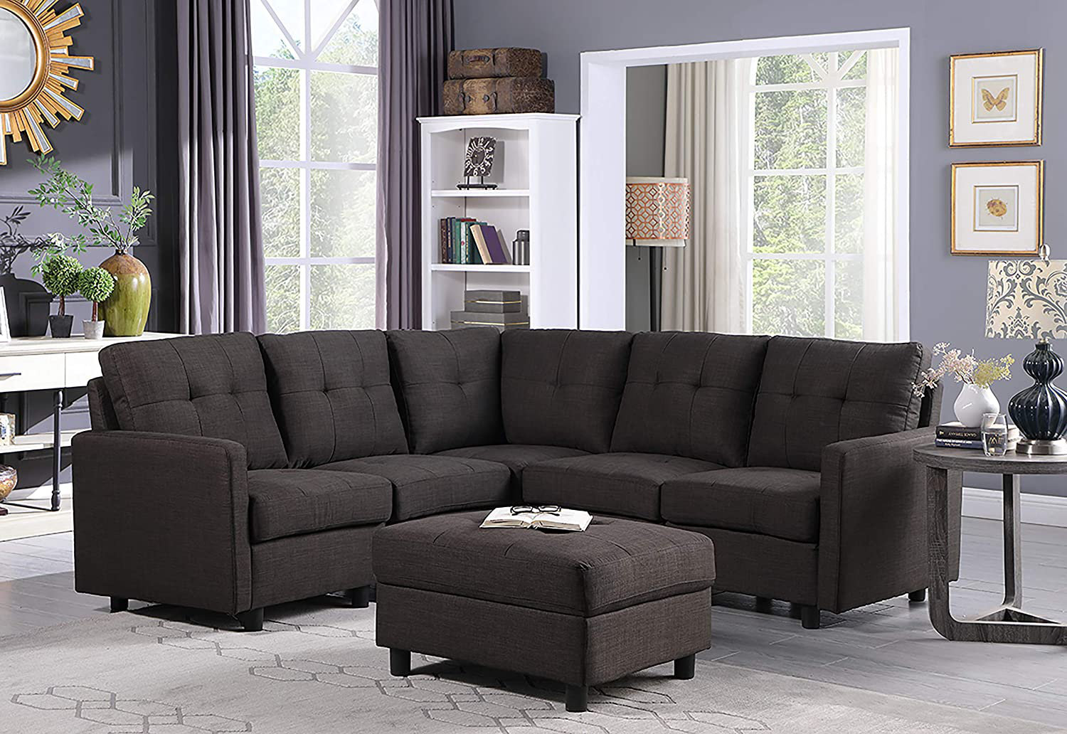 Latitude Run® Clayson 6 - Piece 80'' Wide Modular Corner Sectional with ...