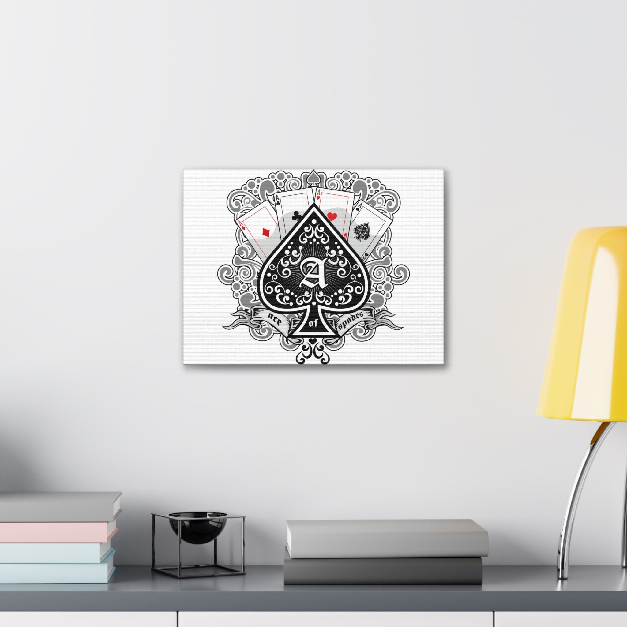 Astoria Grand Gothic Coat Of Arms Ace Of Spades Playing Card Canvas ...