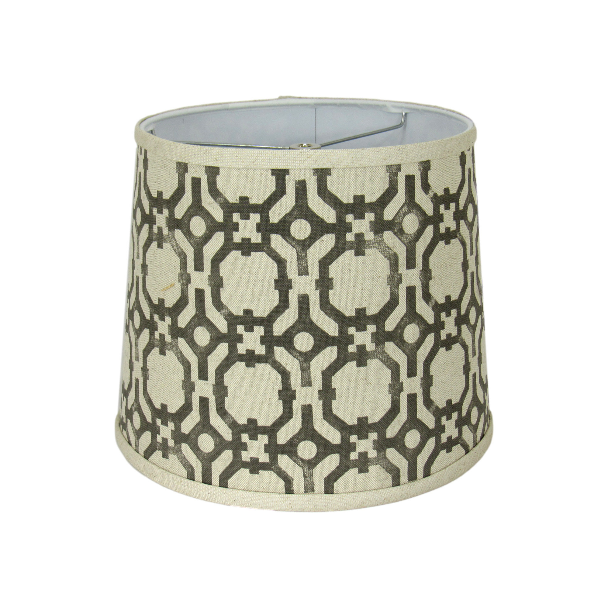 Lark Manor Modern Geometric Drum Lamp Shade – Neutral Tan And Grey ...