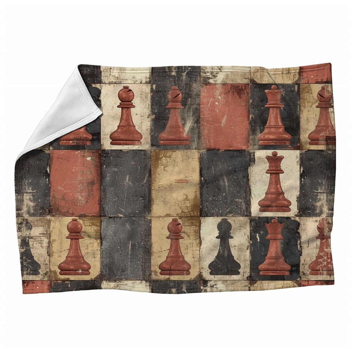 VisionDecor Chess Fleece Throw Blanket - Game Warm Soft Blankets ...