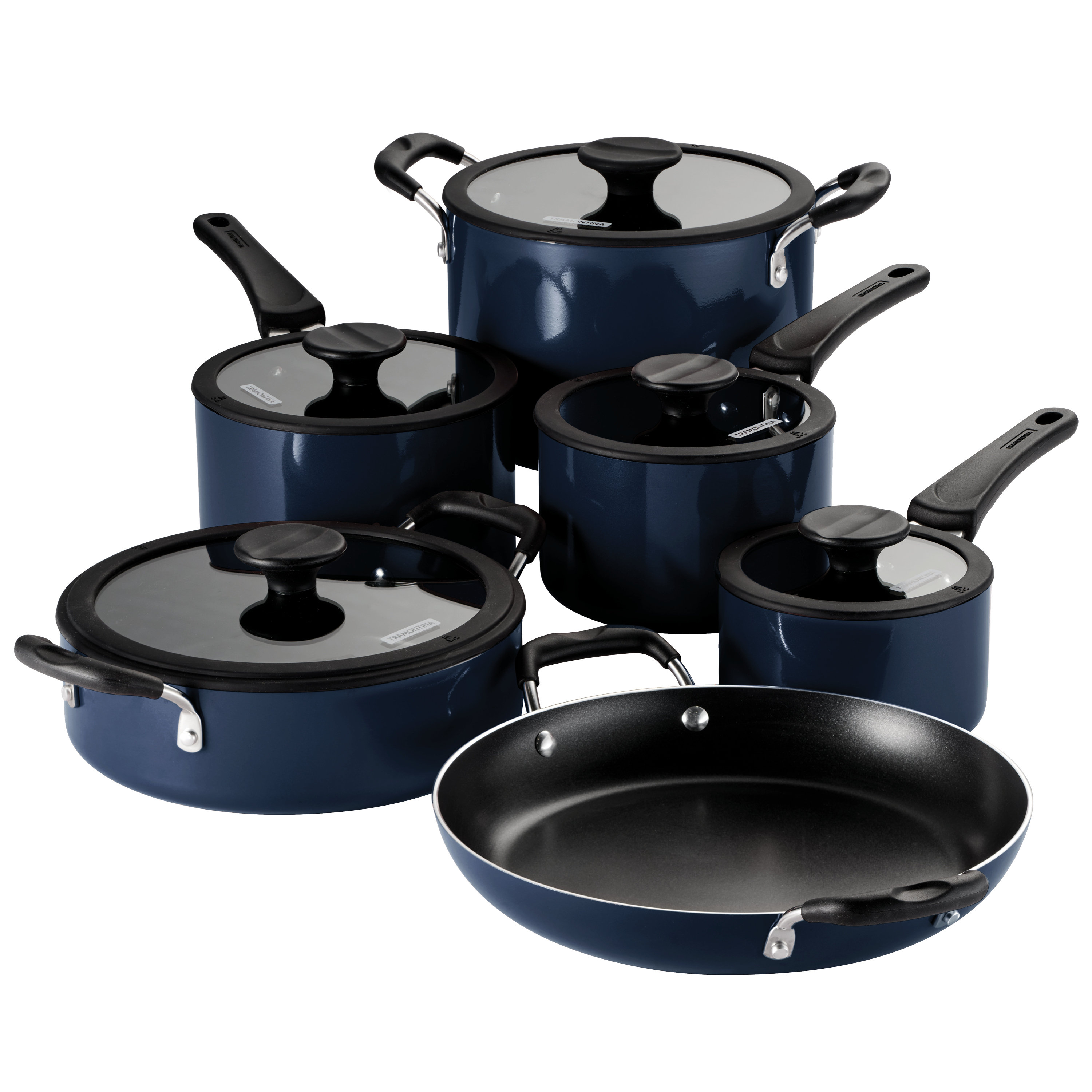 Tramontina Aluminum Non Stick 11 Pc Nesting Cookware Set & Reviews ...