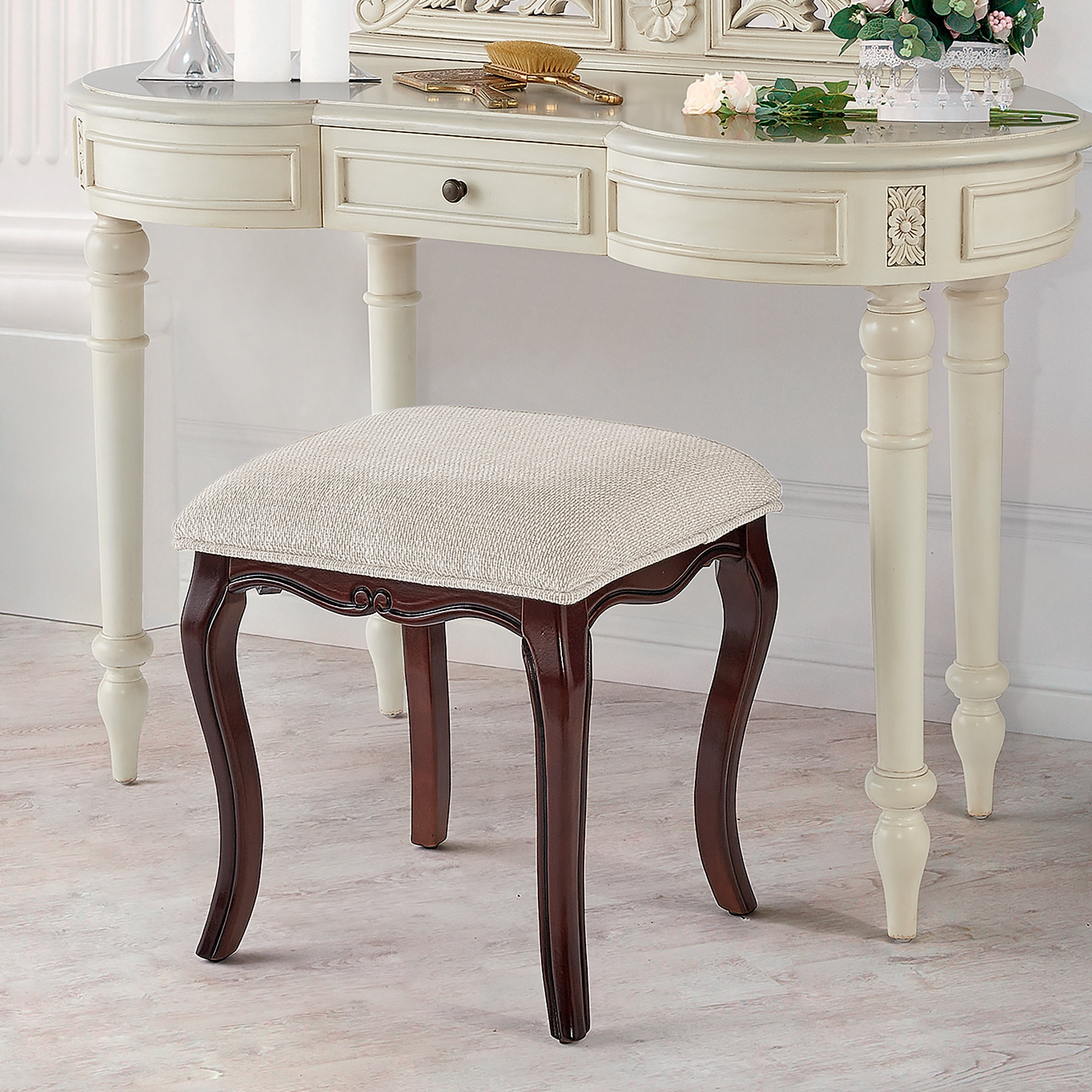 Design Toscano Solid Wood Vanity Stool & Reviews - Wayfair Canada