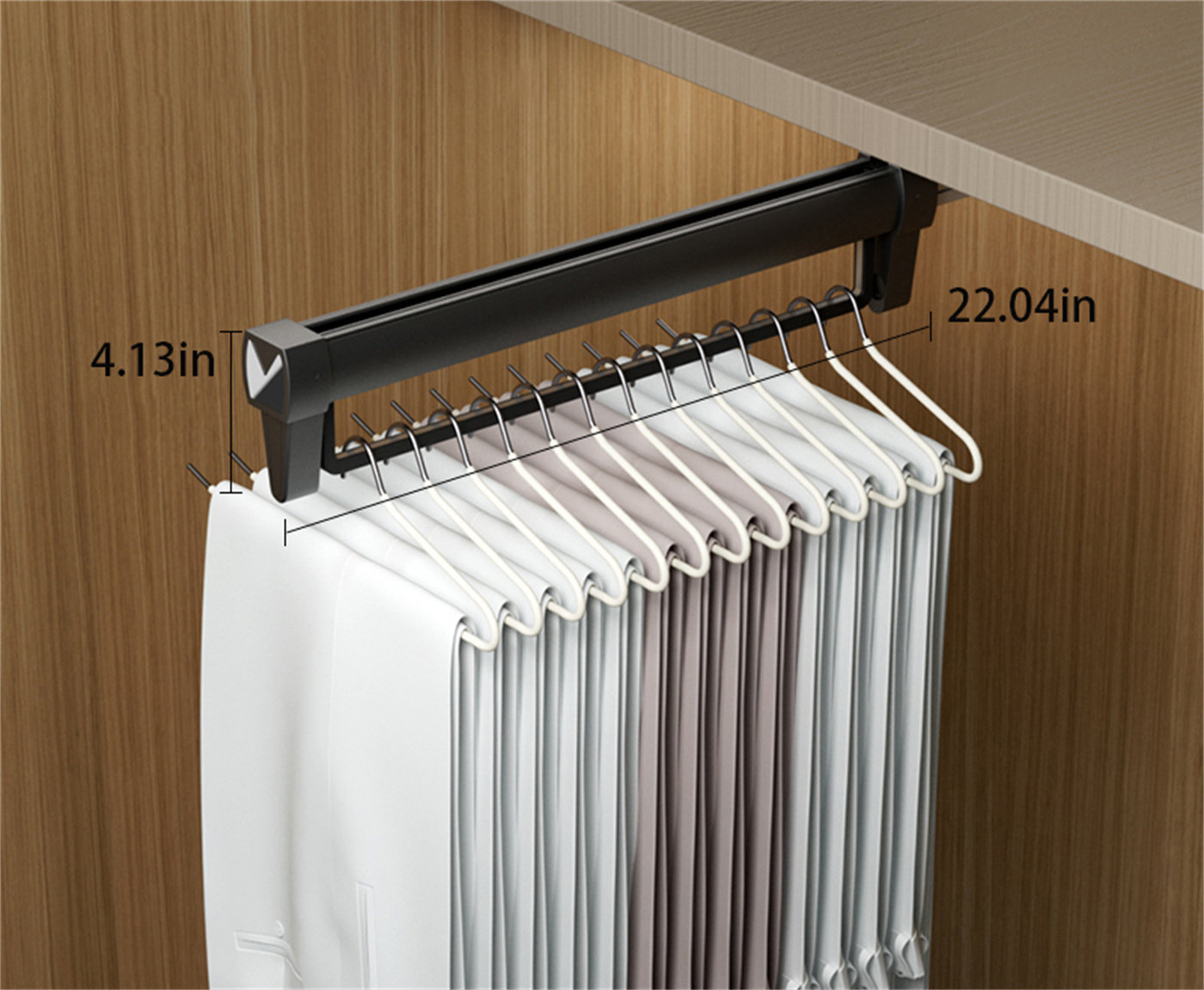 Meta Tarmor Retractable Pants Rack With Sliding Rail | Wayfair