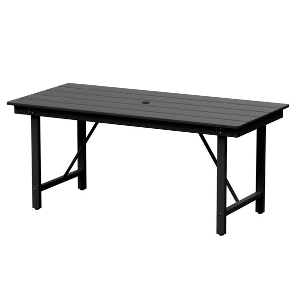 Red Barrel Studio® Durable Outdoor HDPE Dining Table | Wayfair