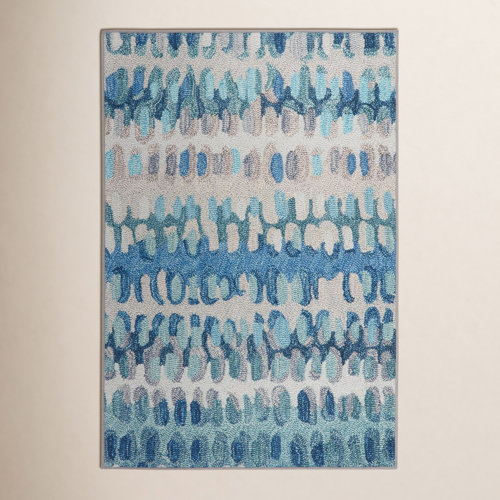 Dash and Albert Rugs Paint Chip Blue Machine Washable Rug & Reviews ...