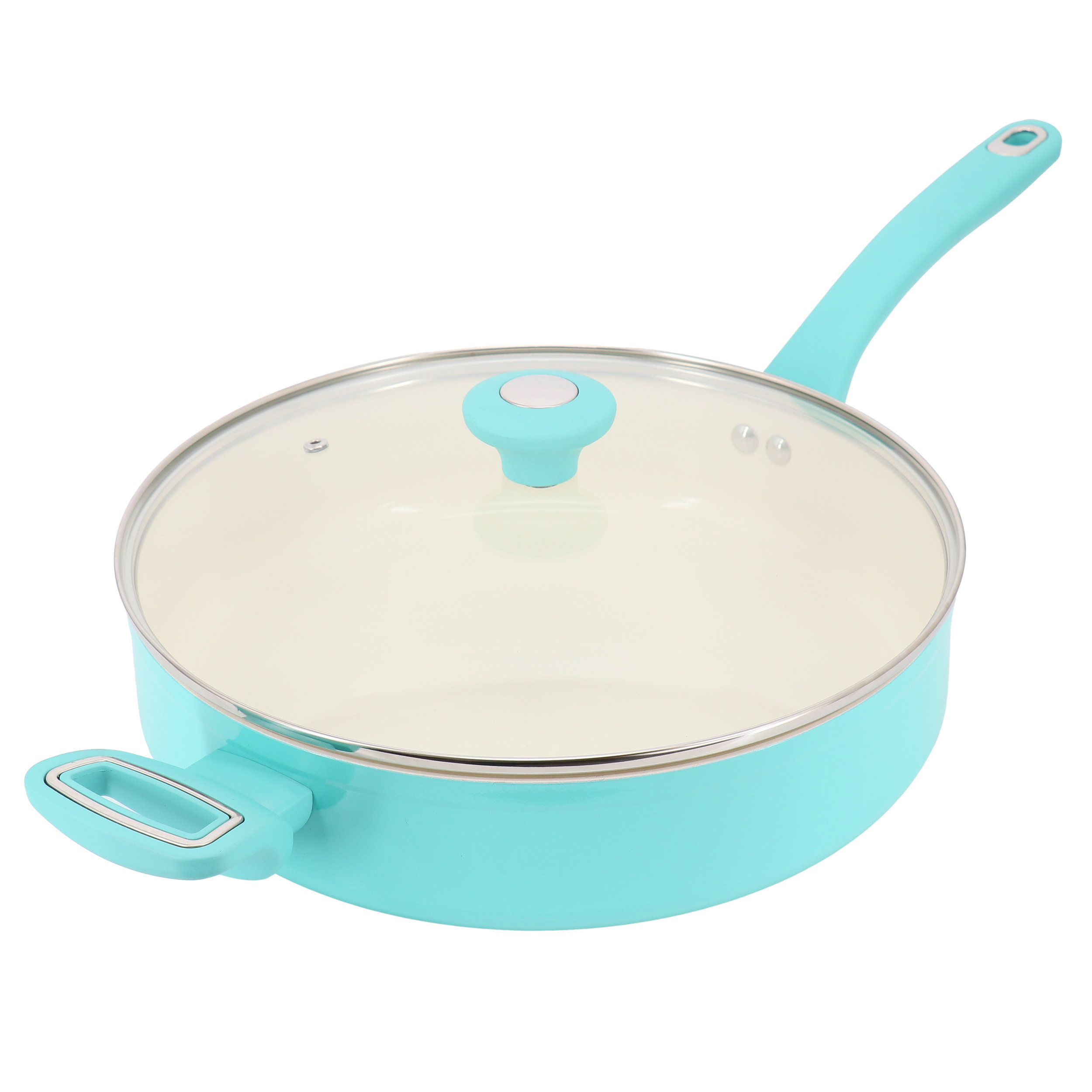 Martha Stewart Everyday Rexford 5 Quart Ceramic Nonstick Aluminum Saute ...