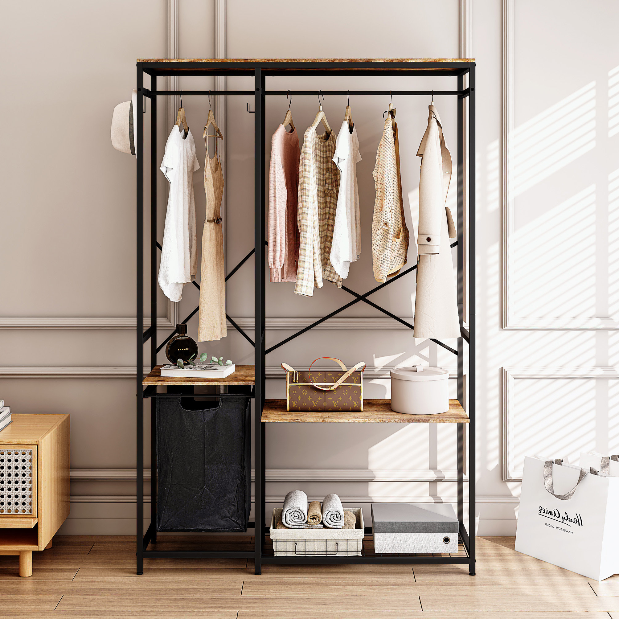 17 Stories Clothing Rack with Premium Oxford Cloth Storage Bag | Wayfair