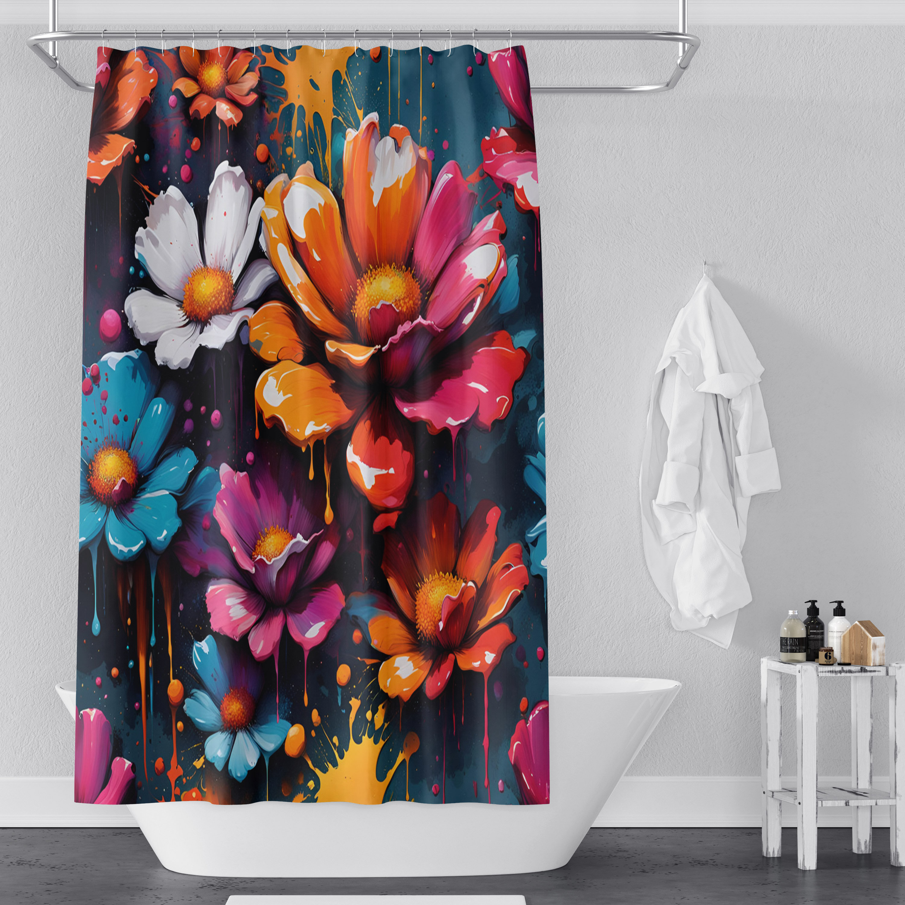 East Urban Home Emric Floral Shower Curtain | Wayfair