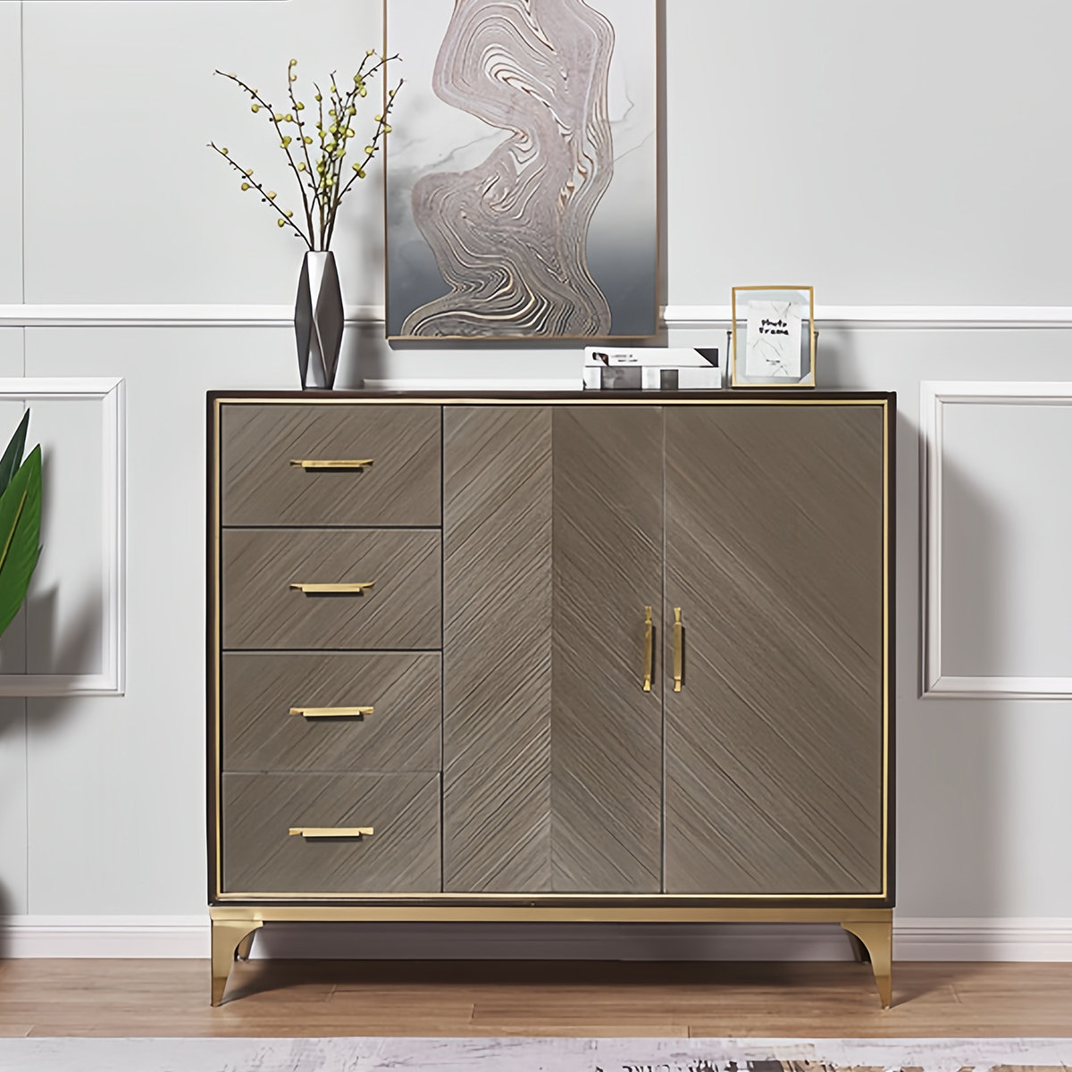 Licalilo Simple Modern Elegant Light Luxury Storage Cabinet - Wayfair ...