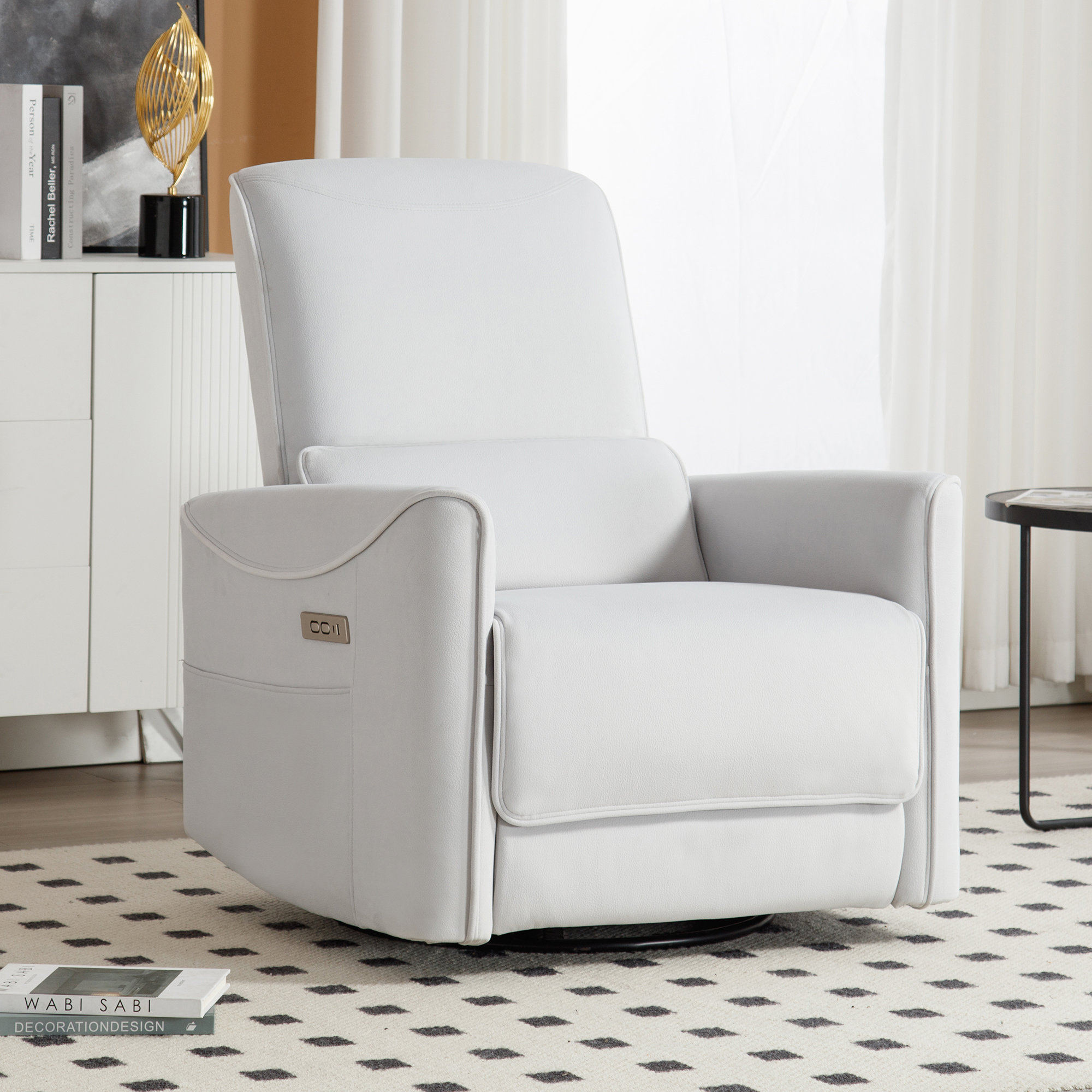 Latitude Run® Taiyab Power Recliner Swivel Glider Rocker Recliner ...