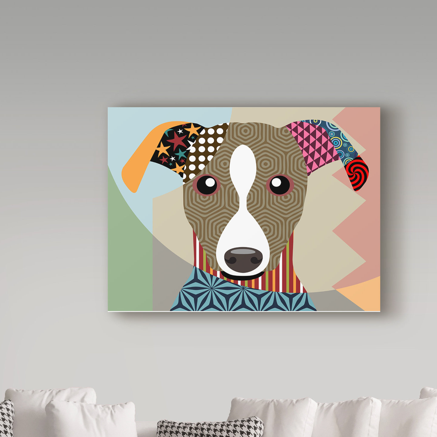 George Oliver Buckey 'Whippet' Graphic Art Print on Wrapped Canvas ...