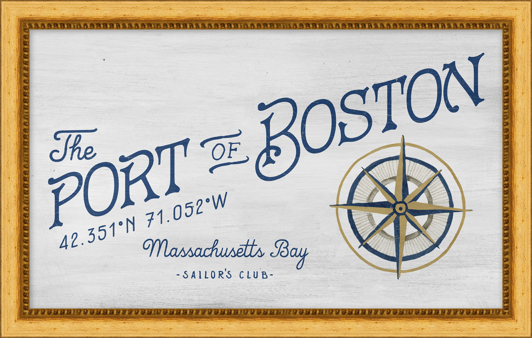 Wendover Art Group Port of Boston - Picture Frame Textual Art on Paper ...